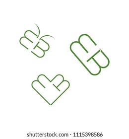 Eb Logo Butterfly Abstract On Eb Stock Vector (Royalty Free) 1115398586 ...