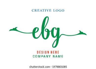 Ebg Lettering Logo Simple Easy Understand Stock Vector (Royalty Free ...