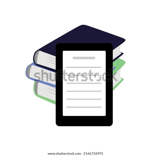 Ebook Background Books Ebook Concept Isolated Stock Vector (Royalty ...