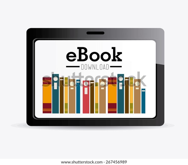 Ebook Design Over White Background Vector Stock Vector (Royalty Free ...
