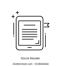 Ebook Reader Icon Outline Style Icon Stock Vector (Royalty Free ...