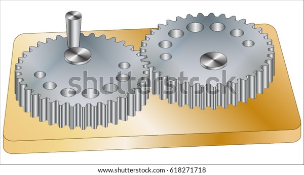 Eccentric Spur Gear Pair Stock Vector (Royalty Free) 618271718