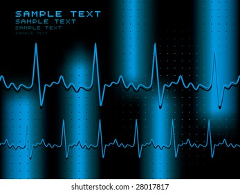 Ecg Background Life Line Symbol Stock Vector (Royalty Free) 28017817 ...