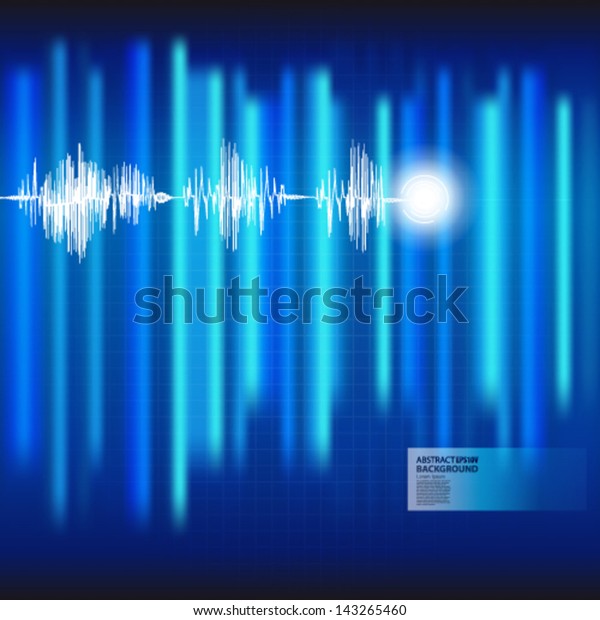 Ecg Electrocardiogram Medical Blue Background Vector Stock Vector ...
