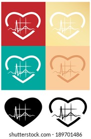 Ecg Symbol Illustration Stock Vector (Royalty Free) 189701486 ...