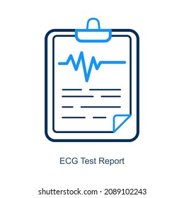 Ecg Test Report Icon Concept Stock Vector (Royalty Free) 2089102243 ...