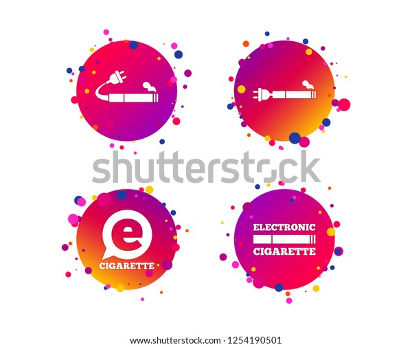 Ecigarette Plug Icons Electronic Smoking Symbols Stock Vector (Royalty ...
