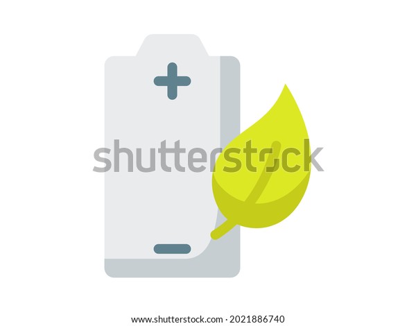 Eco Battery Friendly Energy Saving Single Stock Vector (Royalty Free ...