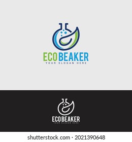 Eco Beaker Logo Design Vector Template Stock Vector (Royalty Free ...
