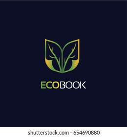 Eco Book Logo Template Design Stock Vector (Royalty Free) 654690880 ...
