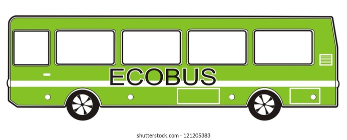 Eco Bus Vector Icon Stock Vector (Royalty Free) 121205383 | Shutterstock
