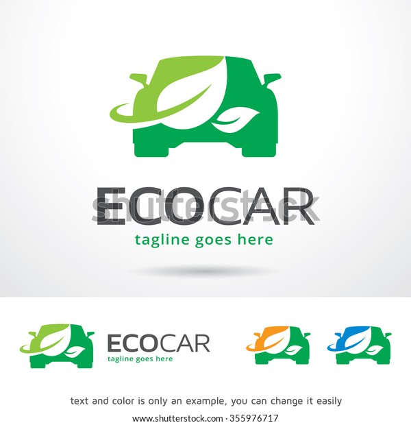Eco Car Logo Template Design Vector Stock Vector (Royalty Free) 355976717