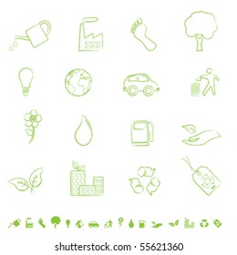 Eco Clean Environment Symbols Stock Vector (Royalty Free) 55621360 ...