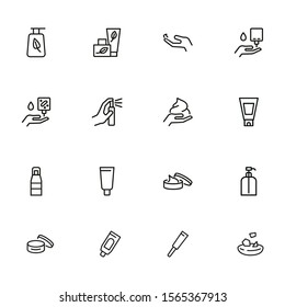 Well Being Line Icon Set Face Stock Vector (Royalty Free) 1582186261 ...