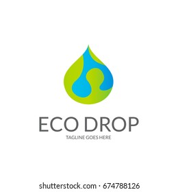 Eco Drop Logo Stock Vector (Royalty Free) 674788126 | Shutterstock