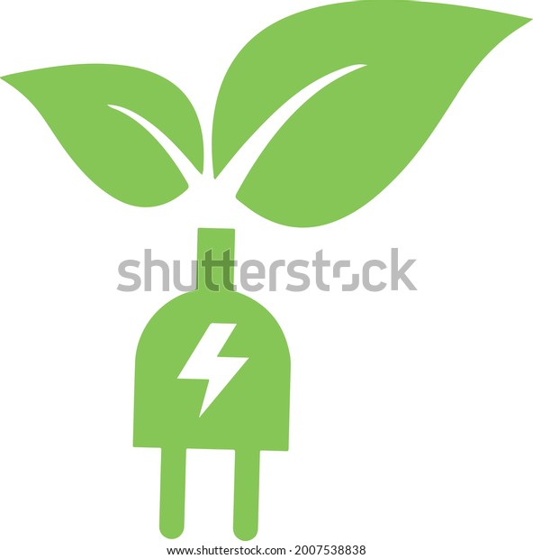 Eco Electricity Symbol Symbol Depict Using Stock Vector (Royalty Free ...
