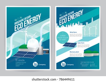 Eco Energy Brochure Design Vector Illustration Stock Vector (Royalty ...
