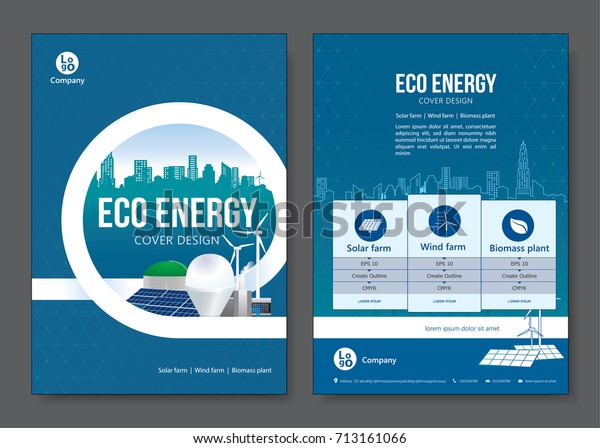 Eco Energy Brochure Design Vector Illustration Stock Vector (Royalty ...