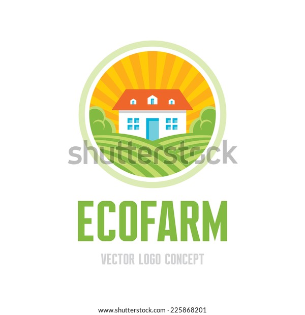 Eco Farm Vector Logo Template Concept Stock Vector (Royalty Free ...