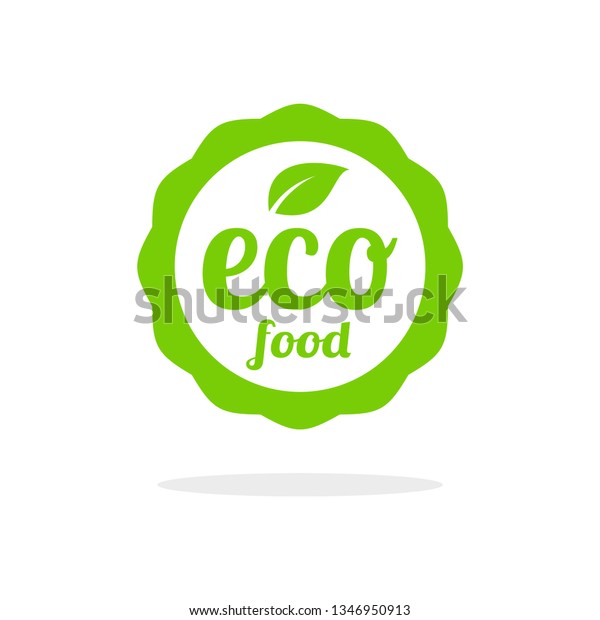 Eco Food Badge Vector Logo Template Stock Vector (Royalty Free ...