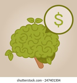 Human Brain Dollar Sign Vector Illustration 库存矢量图（免版税）289376252 ...
