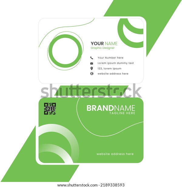 Eco Friendly Business Card Design Personal Stock Vector (Royalty Free ...