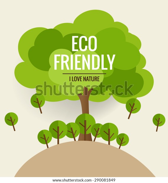 Eco Friendly Ecology Concept Tree Background Stock Vector (Royalty Free ...