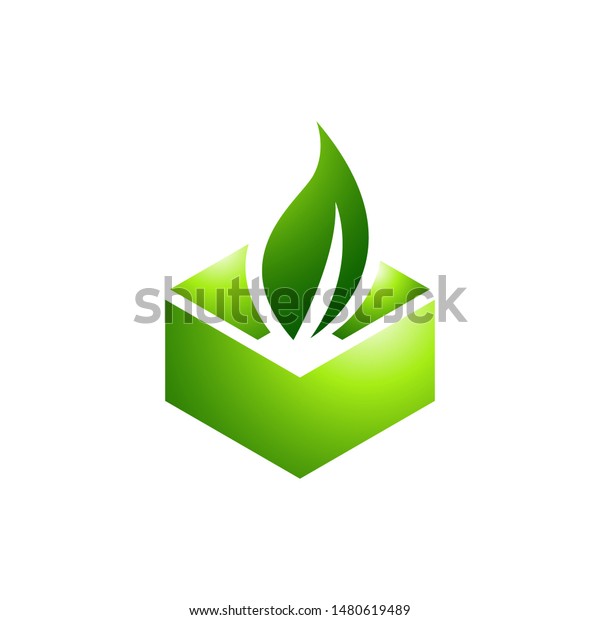 Eco Friendly Renewable Green Packaging Icon Stock Vector (Royalty Free ...