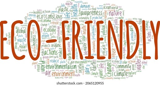 Eco Friendly Vector Illustration Word Cloud Stock Vector (Royalty Free ...