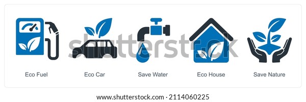 Eco Fuel Eco Car Icon Concept Stock Vector (Royalty Free) 2114060225 ...
