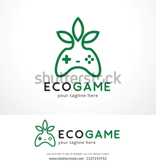 Eco Game Logo Template Design Creative Stock Vector (Royalty Free ...
