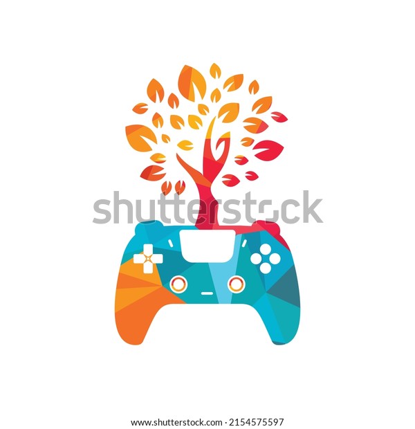 Eco Game Vector Logo Design Green Stock Vector (Royalty Free ...