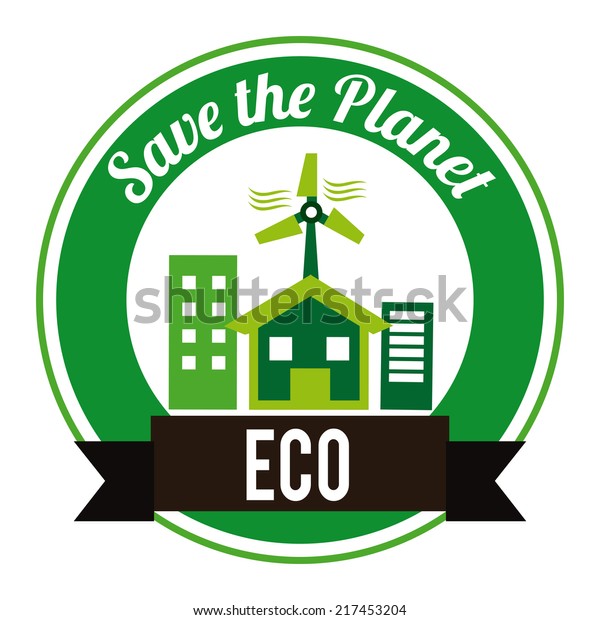 Eco Graphic Design Vector Illustration Stock Vector (Royalty Free ...