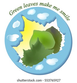 Eco Green Background Shape Earth Sky Stock Vector (Royalty Free ...