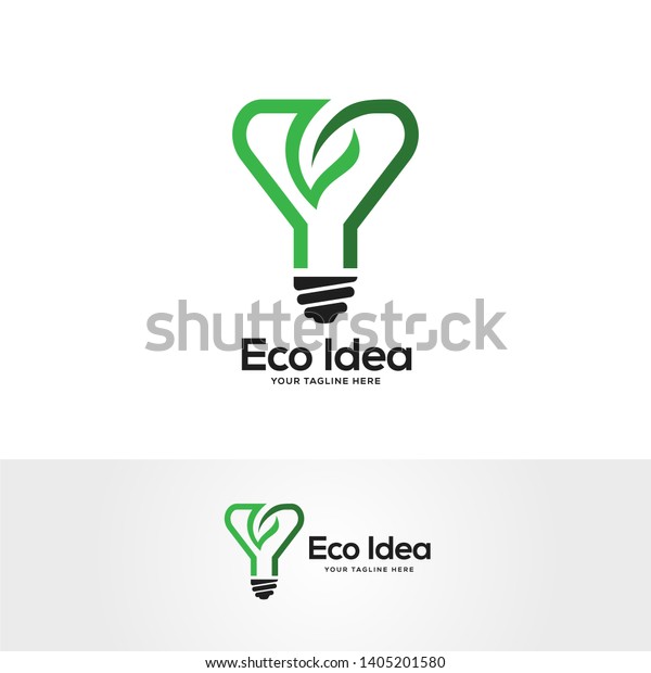 Eco Green Idea Logo Designs Concept Stock Vector (Royalty Free ...