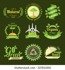 Eco Green Labels Stock Vector (Royalty Free) 337813505 | Shutterstock