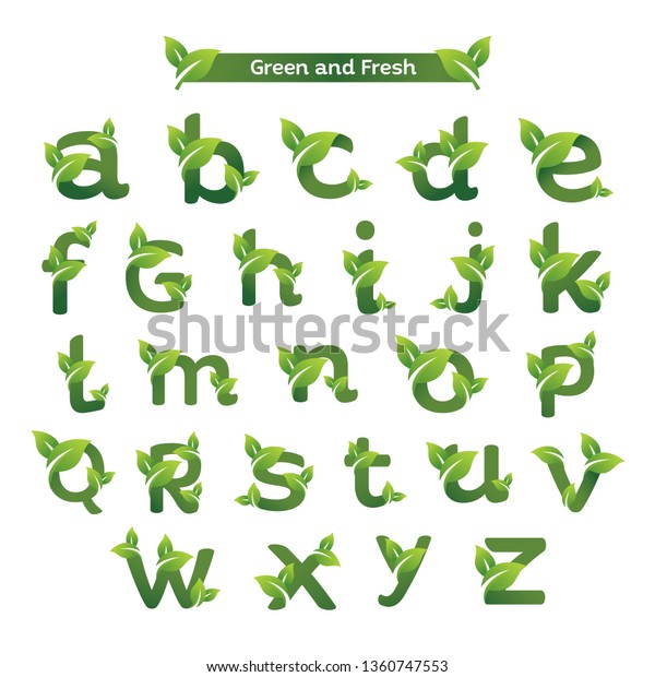 Eco Green Letter Pack Logo Design Stock Vector (Royalty Free ...