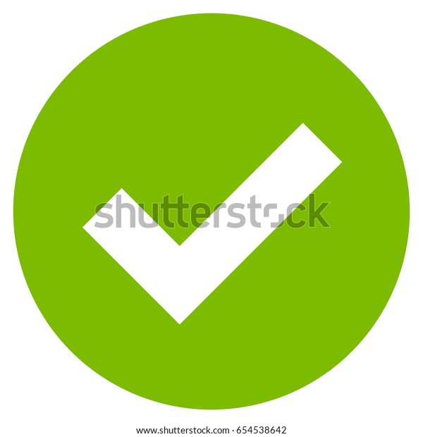 Eco Green Ok toolbar icon. Vector pictogram style is a flat symbol on ...