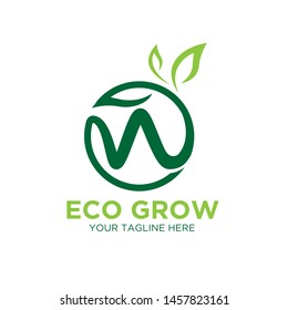 Eco Grow Leaf Logo Designs Stock Vector (Royalty Free) 1457823161 ...