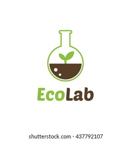 Eco Lab Icon Logo Isolated Organic Stock Vector (Royalty Free ...