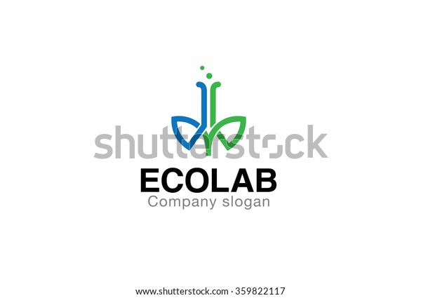 Eco Lab Logo Design Illustration Stock Vector (Royalty Free) 359822117