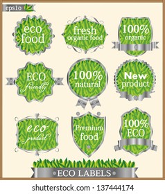 Eco Labels Stock Vector (Royalty Free) 137444174 | Shutterstock