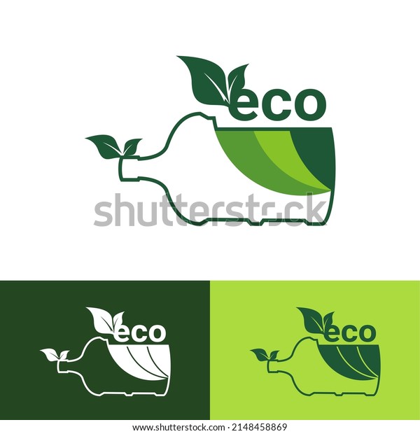 Eco Leaf Label Logos Green Leaf Stock Vector (Royalty Free) 2148458869 ...