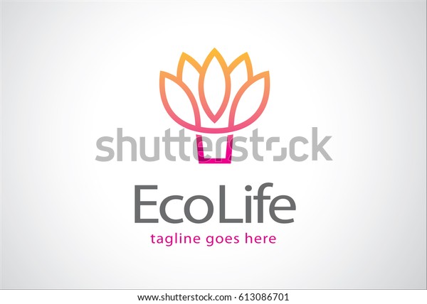 Eco Life Logo Template Design Stock Vector (Royalty Free) 613086701