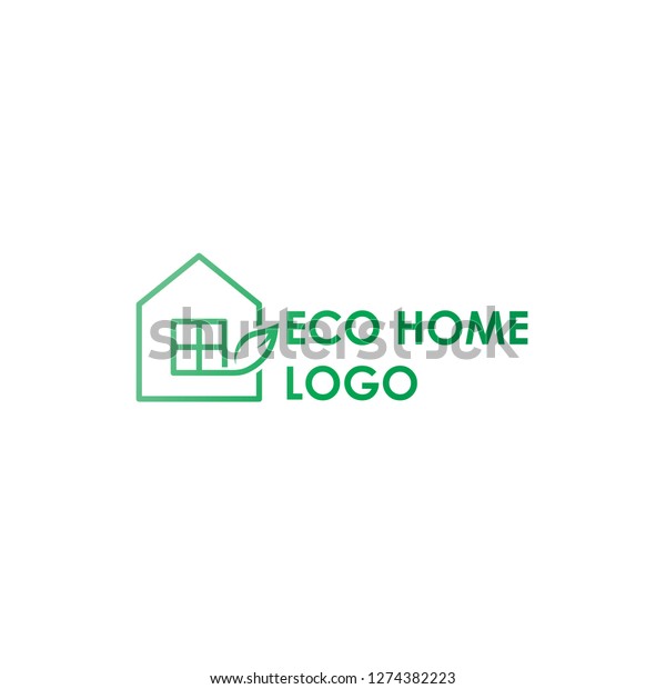 Eco Logo Design Leaf Olant Green Stock Vector (Royalty Free) 1274382223 ...