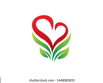 Eco Love Logo Template Design Vector Stock Vector (Royalty Free ...