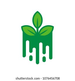 Eco Paint Logo Icon Design Stock Vector (Royalty Free) 1076456708
