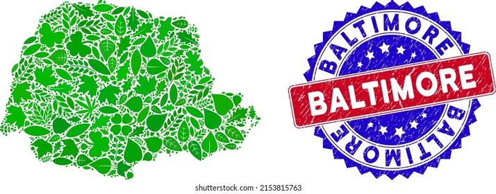 Eco Parana State Map Collage Floral Stock Vector (Royalty Free ...