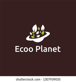 Eco Planet Logo Design Stock Vector (Royalty Free) 1321867676