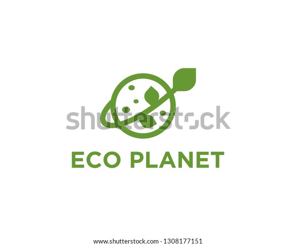 Eco Planet Logo Template Design Vector Stock Vector (Royalty Free ...